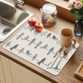 Birds on the Wire Teal Grey Burlap Background Leather Placemats Set of ...