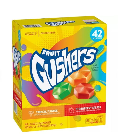 Gushers Strawberry Splash and Tropical Flavors (0.8 oz., 42 ct ...