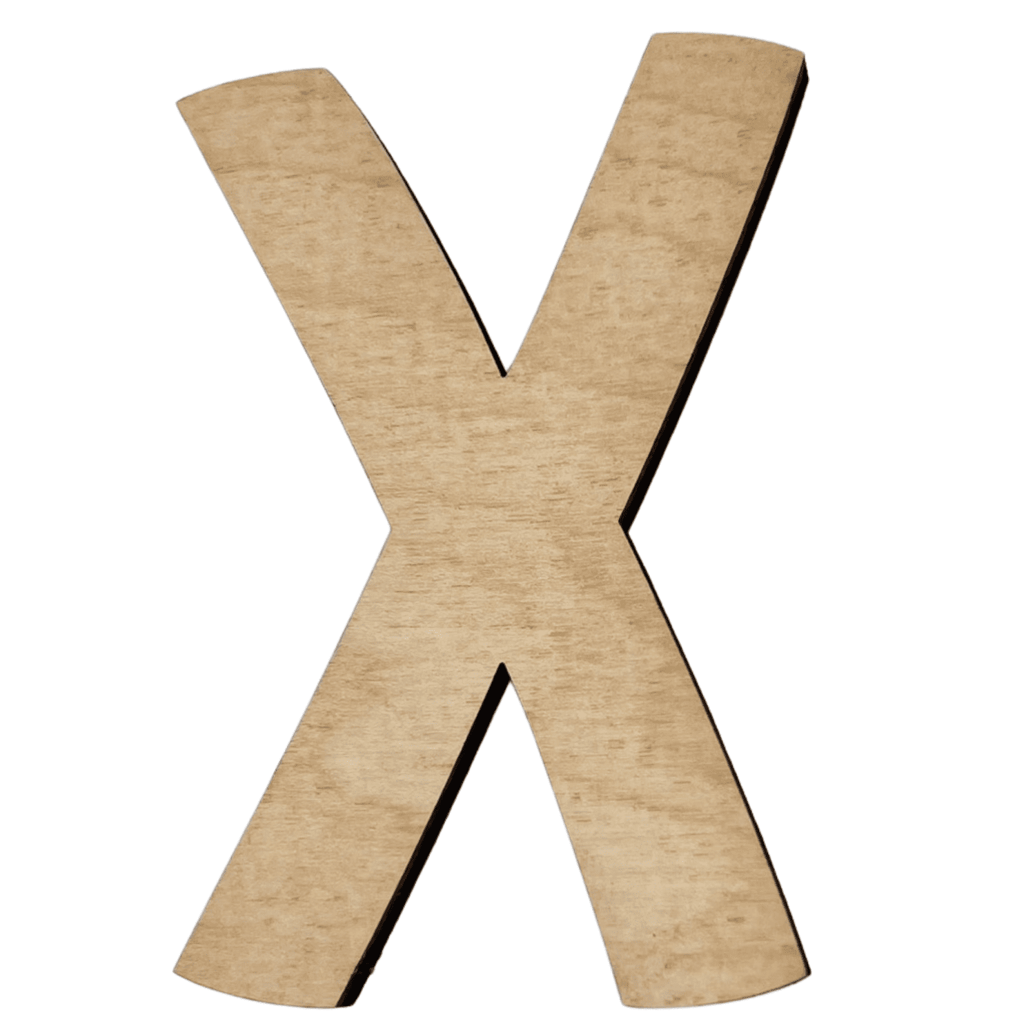 5" Tall Birch Wood Letter X | 1/4" Thick | Wood Craft Letter | American ...