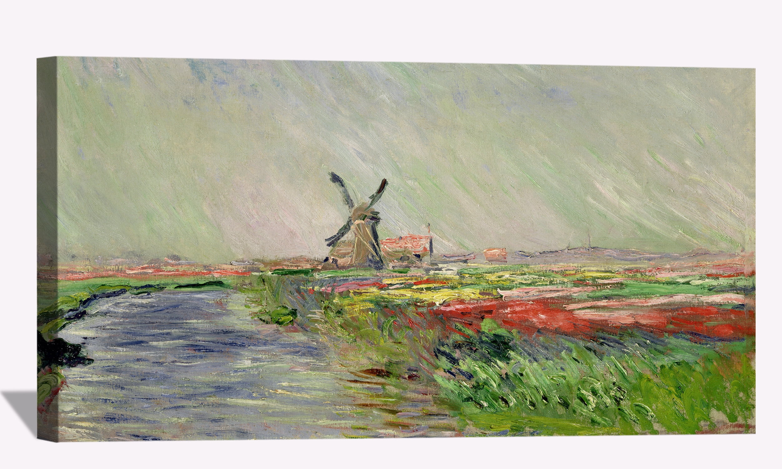 Claude Monet Canvas Wall Art Monet Champ De Tulipes Framed Painting For ...