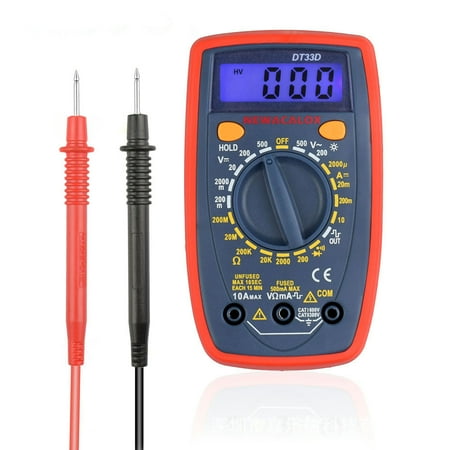 Digital Multimeter 1999 Portable Multi Tester with Test Leads Mini ...