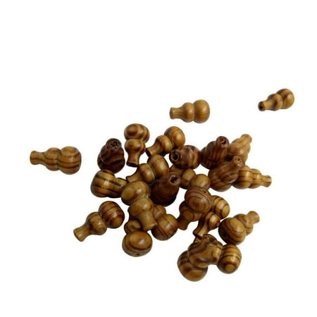 kurtrusly 25 Pieces Calabash Shape Pine Wooden Beads Loose Beads ...