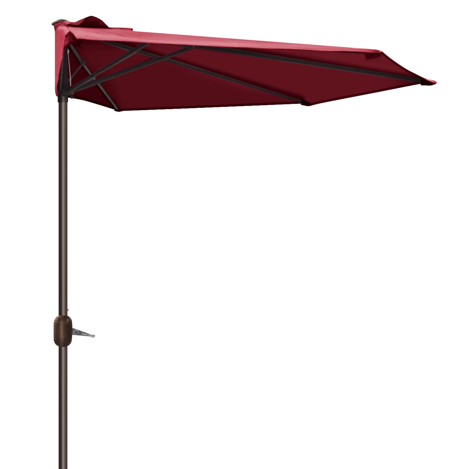 YardGrow 10ft Half Round Umbrella Patio Bistro Balcony Sun Shade ...
