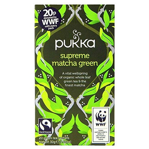 Pukka Organic Supreme Matcha Green Herbal Tea 20 sachets (pack of 2 ...