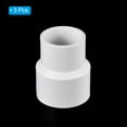 Uxcell ID Reducer Pipe Fitting Straight Adapter Connector, White 40mm ...