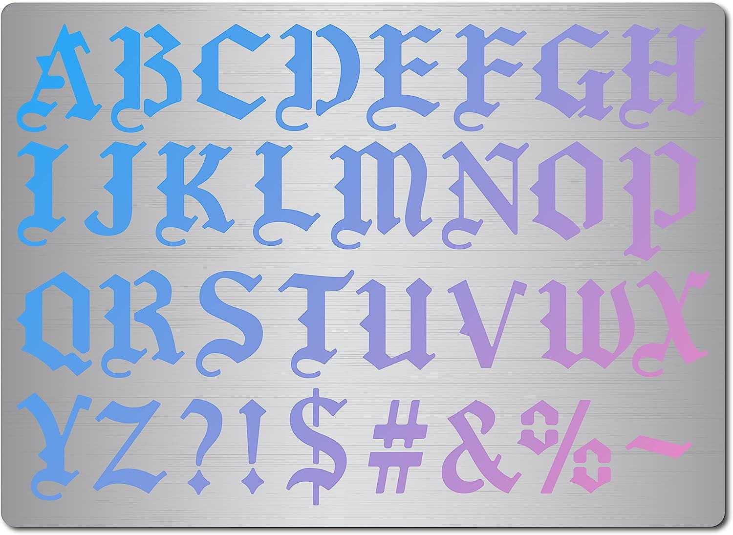 Gothic Font Lettering Stencils Old English Font Stainless Steel ...