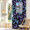 Butterfly and Blue Purple Black Pattern Blackout Curtains,Triple Weaved ...