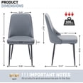 Sailvan Modern Dining Chairs Set of 4, Faux Leather Upholstered Kitchen ...