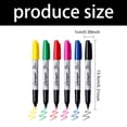 6Pcs Fine Point Permanent Marker Waterproof Colored Marker Pens Quick ...
