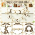 Easter Mantle Garland 6.56 ft Wood Bunny Easter Beads Banner Rabbits ...