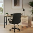 "Union & Scale 60"" Single Pedestal Desk, Natural (UN60419)" - Walmart.com