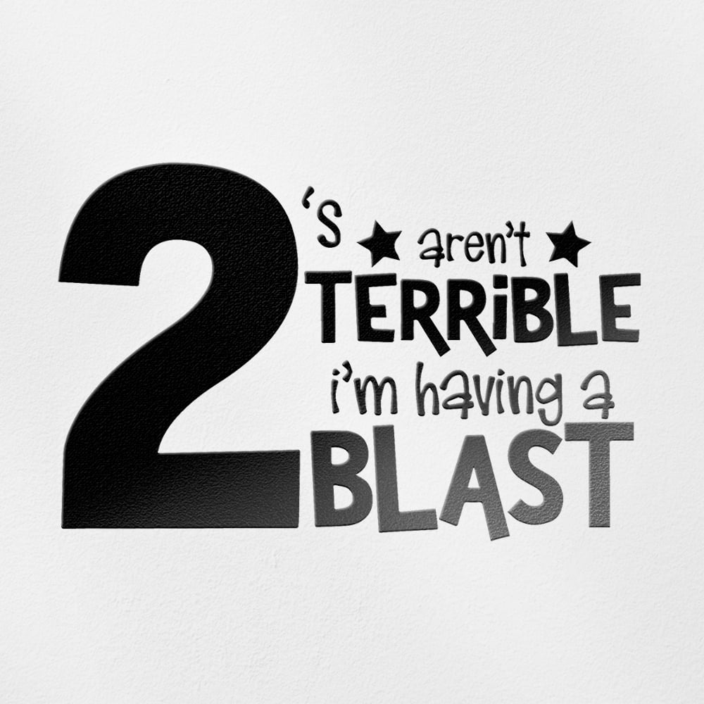 Transparent Decal Stickers Of Twos Arent Terrible (Black) Premium ...