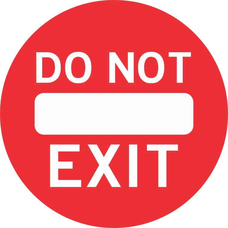 5in x 5in Do Not Exit Sticker Vinyl Road Sign Door Decal Wall Stickers ...