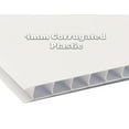 24x36 4mm Corrugated Plastic Sheets 10 Pack White Waterproof Lightweight, Blank Boards Double ...