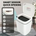 Smart Automatic Touchless Trash Can with Lid,3.7 Gallon Garbage Bin ...