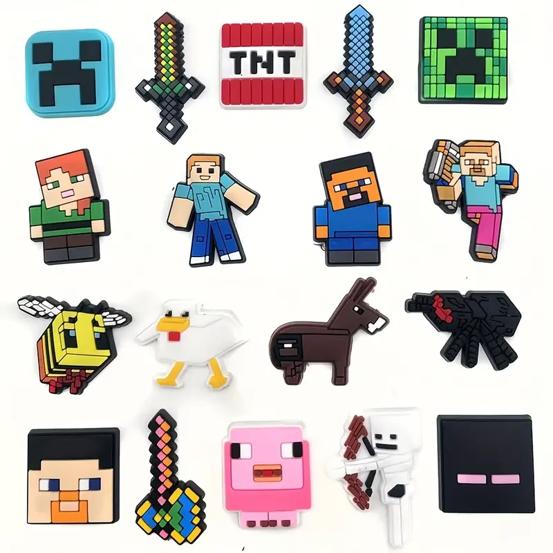 Click here for Hot Sales Minecraft-Themed Shoe Charms Set - Durab... prices