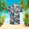 Flamingo Hawaii Beach Shirt, Flamingo Button Up Shirt Holiday, Flamingo ...