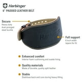 Free Shipping! Harbinger Padded Leather Contoured Weightlifting Belt ...