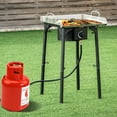 Costway Portable Propane Outdoor Stove, 100000 BTU Single Burner, Cast ...