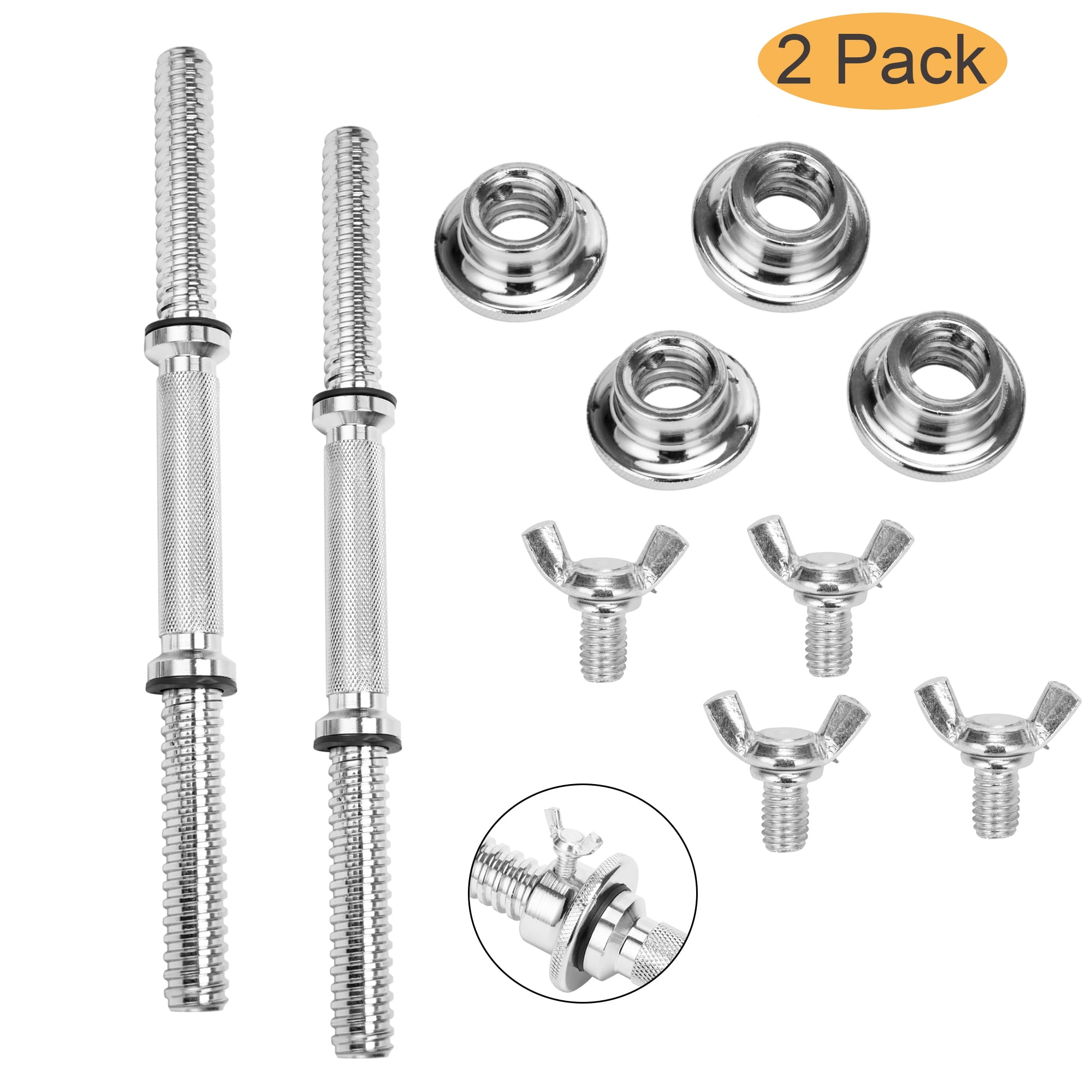 Barbell Dumbbell Bars Chrome Dumbbell Handles Soild Stainless Steel ...