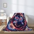 Cardinal Blanket, Modern Nature Bird Design, Warm Flannel Throw, Unique ...