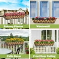 Y&M 2 Pieces 30'' Large Metal Deck Railing Planters with Coco Liner ...