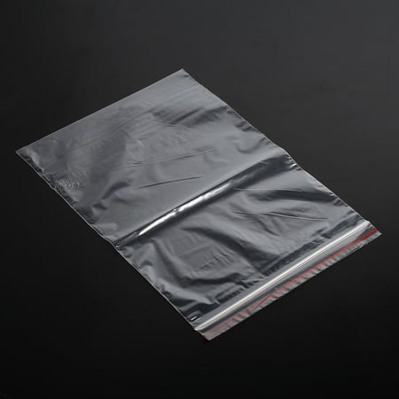 3 Sizes 100Pcs Reusable Zip Lock Clear Plastic Sealing Packaging Bags ...