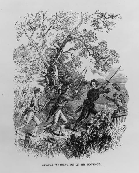 Print: George Washington In His Boyhood, circa 1870 - Walmart.com