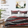 Abstract Red Black Stripe Queen Size Bed Set,Zebra Animal Pattern ...