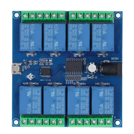 Relay Control Module, Intelligent 8 Channel 5V Easy Installation USB ...
