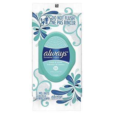 Always Fresh & Clean Feminine Wipes, Intimate Refresh During Period ...