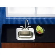 Dayton Stainless Steel D117212 17" x 21-1/4" x 6-1/2", Single Bowl Top Mount Bar Sink - Walmart.com