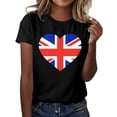 250 Anniversary Usa Tshirt Women's Casual Loose Fit Graphic Print Short ...