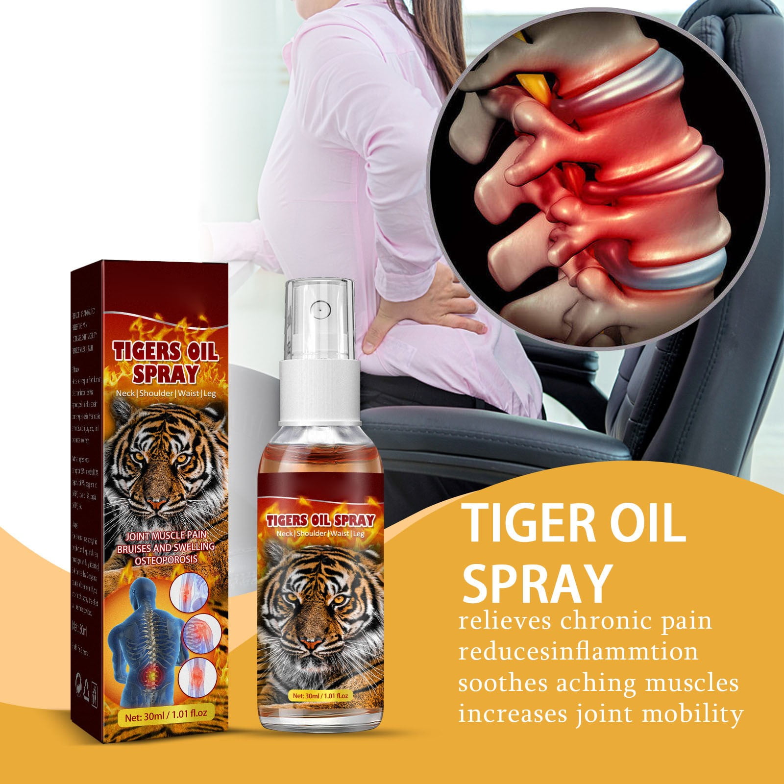 clisole tiger oil spray effective unraveling rheumatic joint muscle ...
