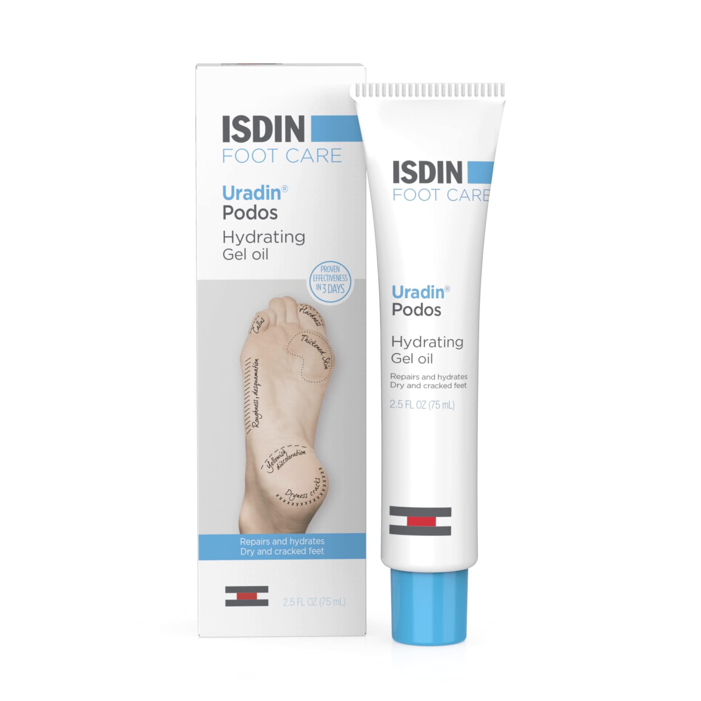 Crema para el cuidado de los pies ISDIN Uradin Podos en gel, 75 ml con ...