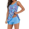Summer Women 2 Pieces Bathing Suit Print Swimsuit Set