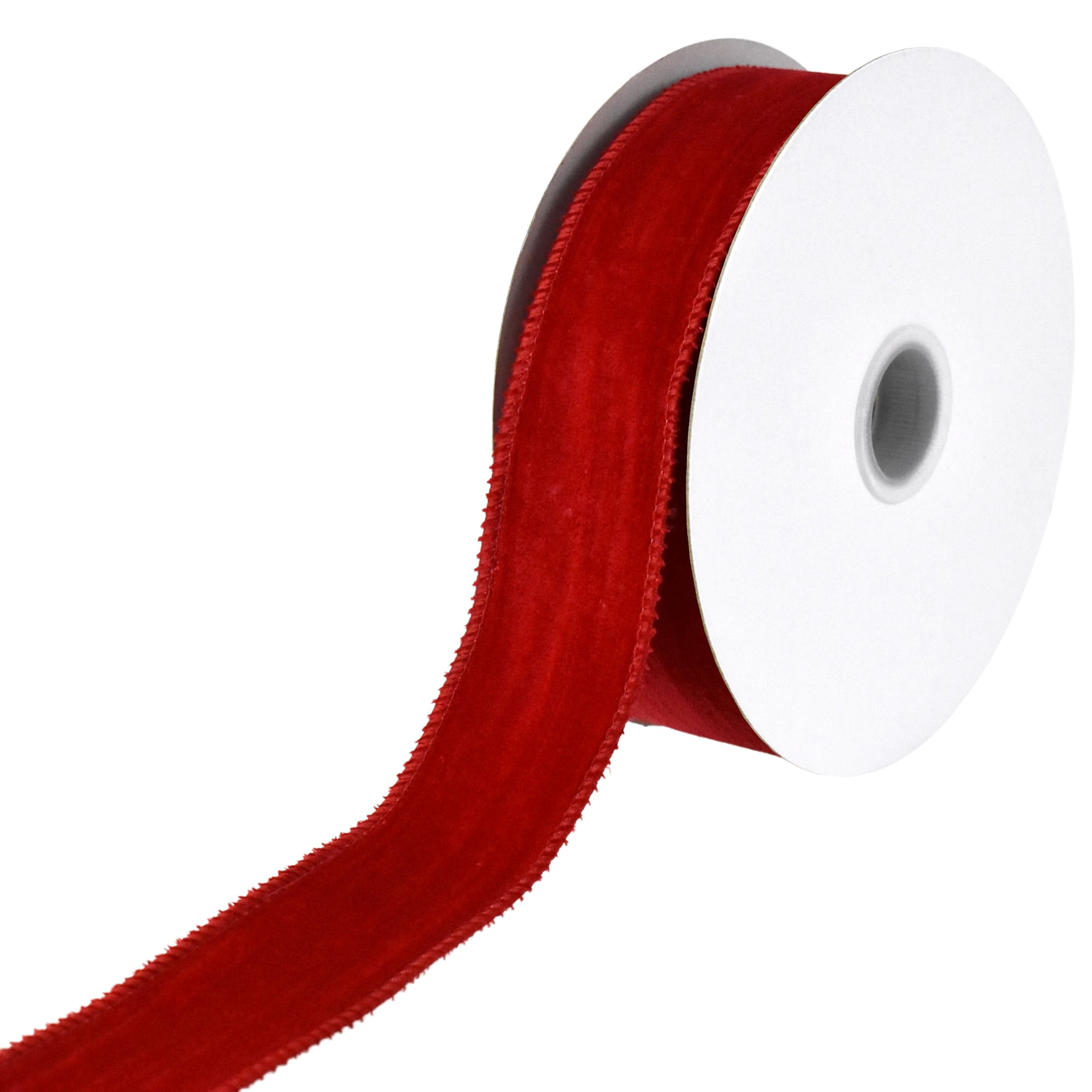 Homeford Crushed Texture Velvet Wired Ribbon, 1-1/2-inch, 10-yard, Red ...