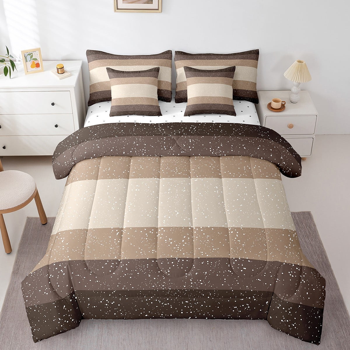 Click here for Erosebridal Abstract Stripes Bedding King Size  Br... prices