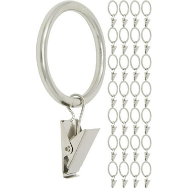 urbanest set of 40 metal curtain drapery clip rings 1 inch diameter ...