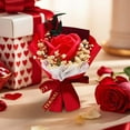 Artificial Flowers,Valentine's Day Soap Flower Bouquet With Dried Baby ...