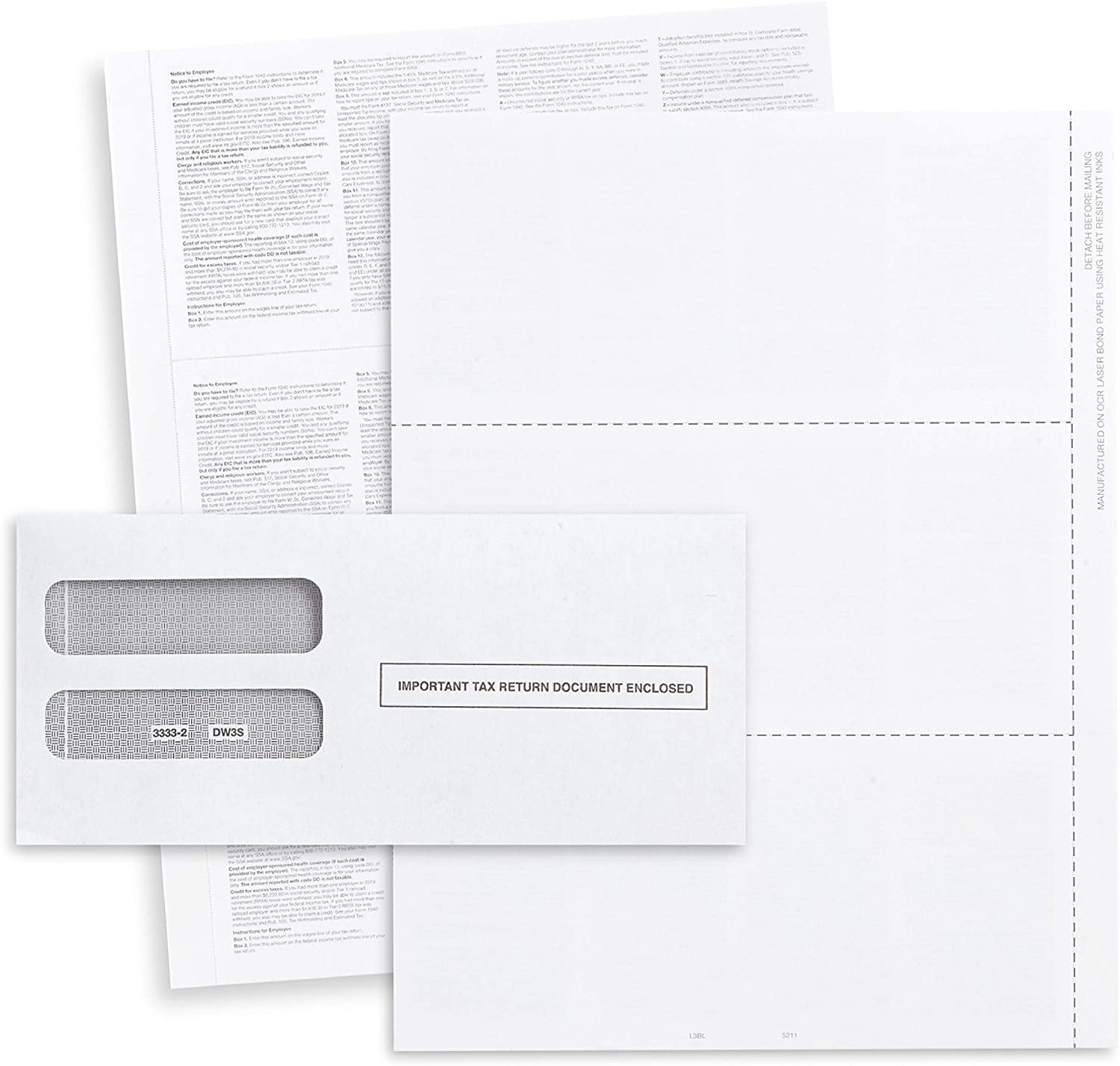 Blank 2019 W2 3 Up Tax Forms 50 Employee Sets Designed For QuickBooks And Accounting Software blank-2019-w2-3-up-tax-forms-50-employee-sets-designed-for-quickbooks-and-accounting-software