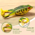 10 Pack Topwater Frog Lures, Soft Floating Weedless Bait for Bass Trout ...