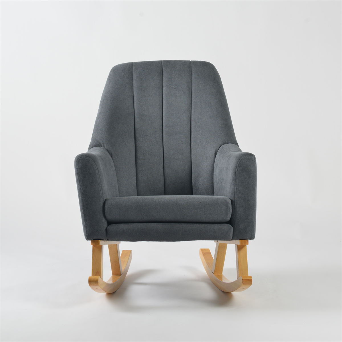 High-back Wide Rocking Chair, Upholstered Glider Nursery Chair Reading ...