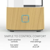 Sharper Image Ultrasonic Cool Mist Humidifier, 1 gal., Light Ash ...