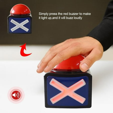 Game Answer Buzzers Alarm Buttons with Sound Light Funny Party Quiz ...
