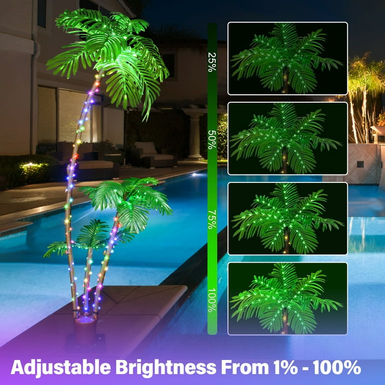 Lighted Palm Trees At Walmart Wintergreen Lighting 7 Ft. Artificial