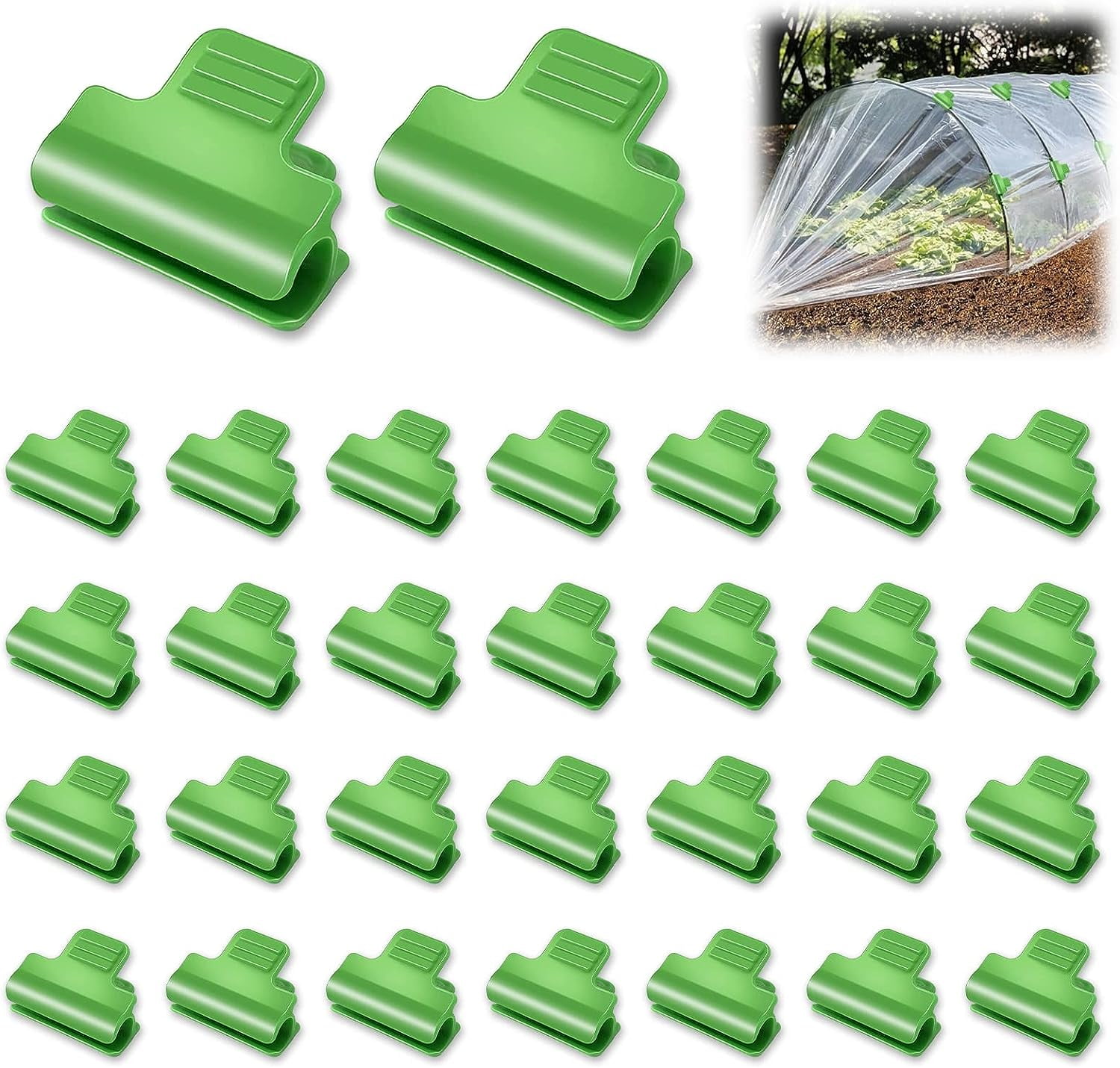 30 Pcs Greenhouse Clamps, Film Plant Clips Garden Support Frame Plant ...