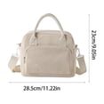 Cadancy Lunch Bag Insulated Leakproof Corduroy Tote Cooler Box Reusable ...
