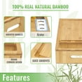 Bamboo Cutting Board with Containers, Graters, 4 Trays with Lids for ...