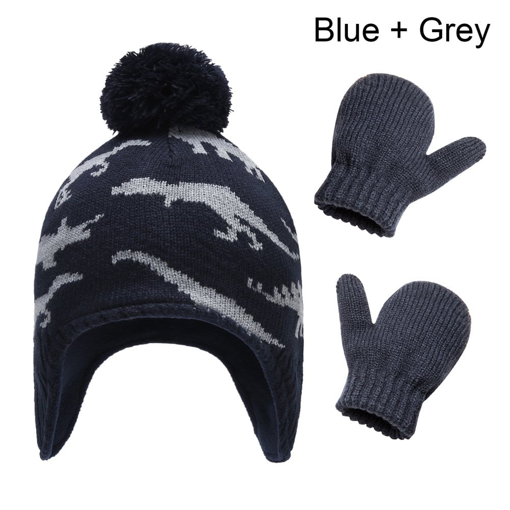 Click here for Generic Dinosaur Cap Pompom Knitted Beanie Gloves... prices